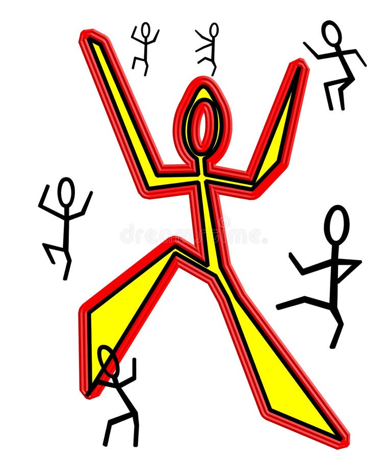 Happy Dancing Stick Figures Picture. Image: 2623431