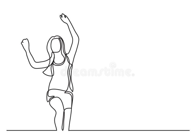 Dancing Continuous Line Stock Illustrations 657 Dancing Continuous