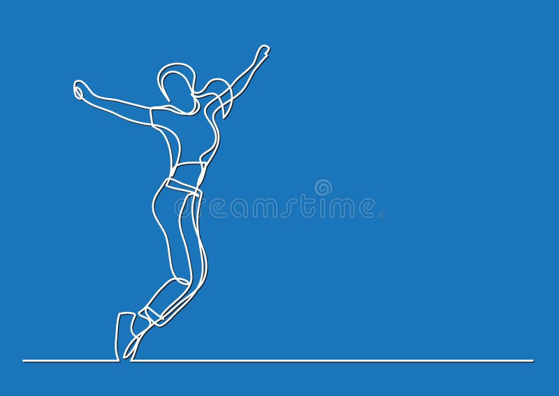 Continuous Line Drawing of Dancing Woman Stock Vector - Illustration of ... Continuous Line Drawing of Dancing Woman Stock Vector - Illustration of ...