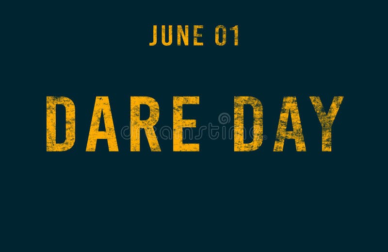 Happy Dare Day, June 01. Calendar of June Text Effect, Design Stock ...