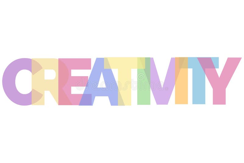 Creativity Word Colorful Letters Isolated on White Background Stock ...