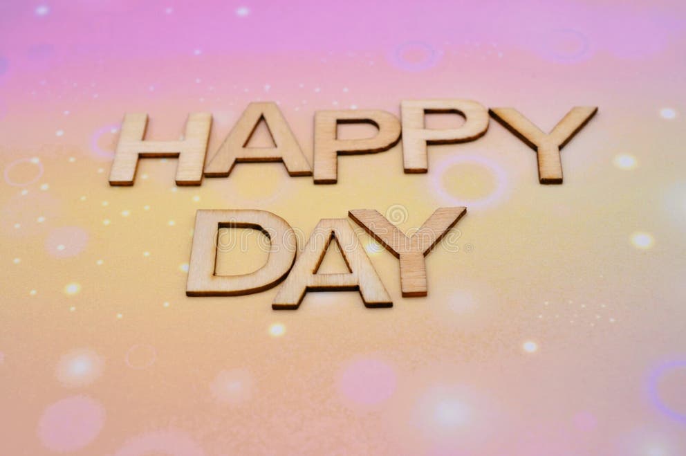 Happy day text - banner stock illustration. Illustration of brand ...