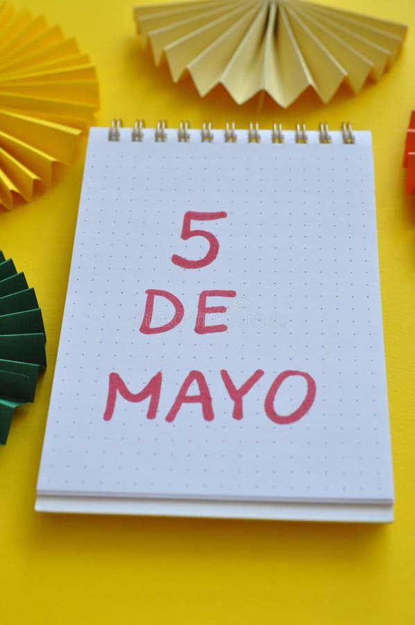 Happy 5 De Mayo Background - Calendar with 5 De Mayo Stock Image ...