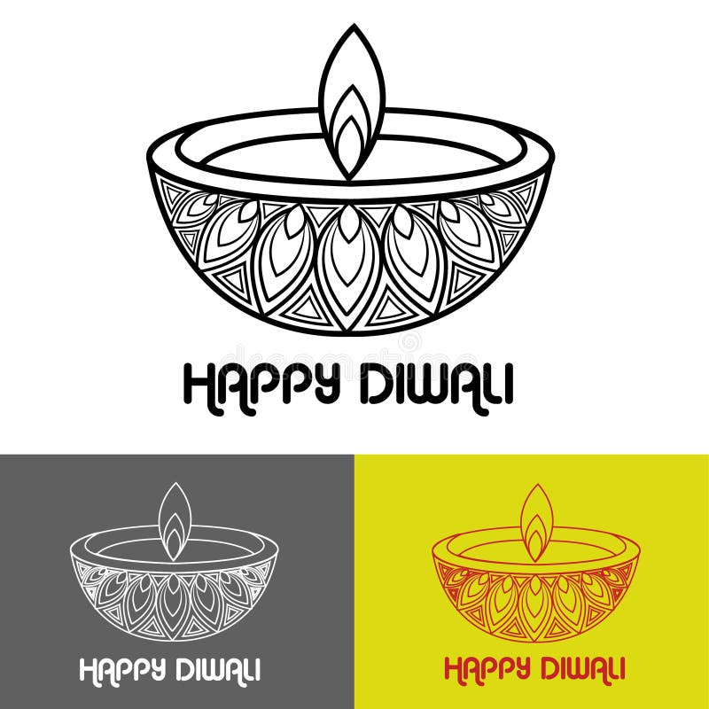 Outline Diya Stock Illustrations – 972 Outline Diya Stock Illustrations ...