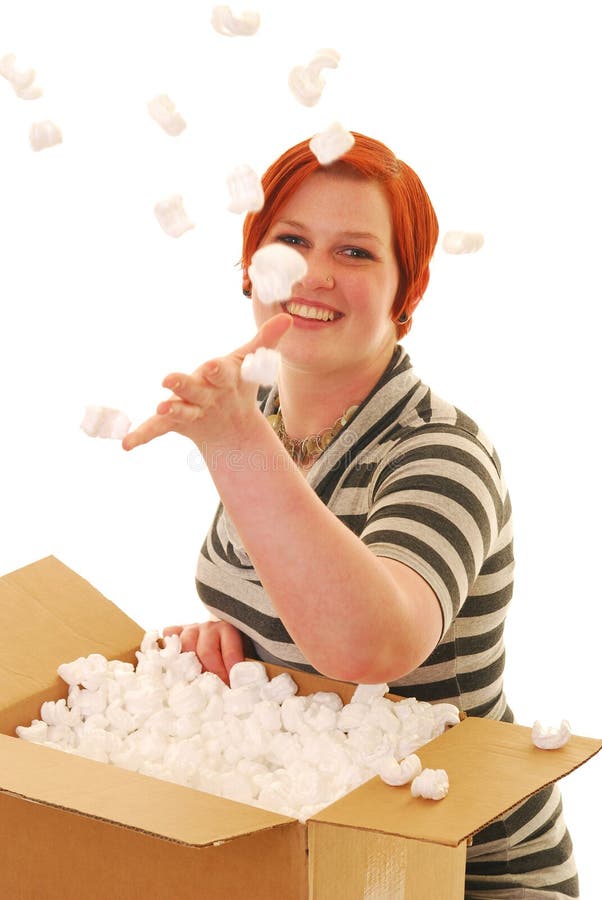 Happy delivery stock image. Image of packaging, styrofoam - 9424991