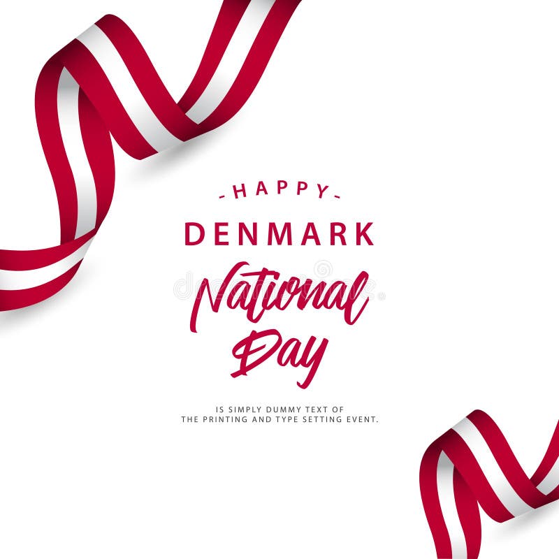 Happy Denmark National Day Vector Design Illustration Stock Vector ...