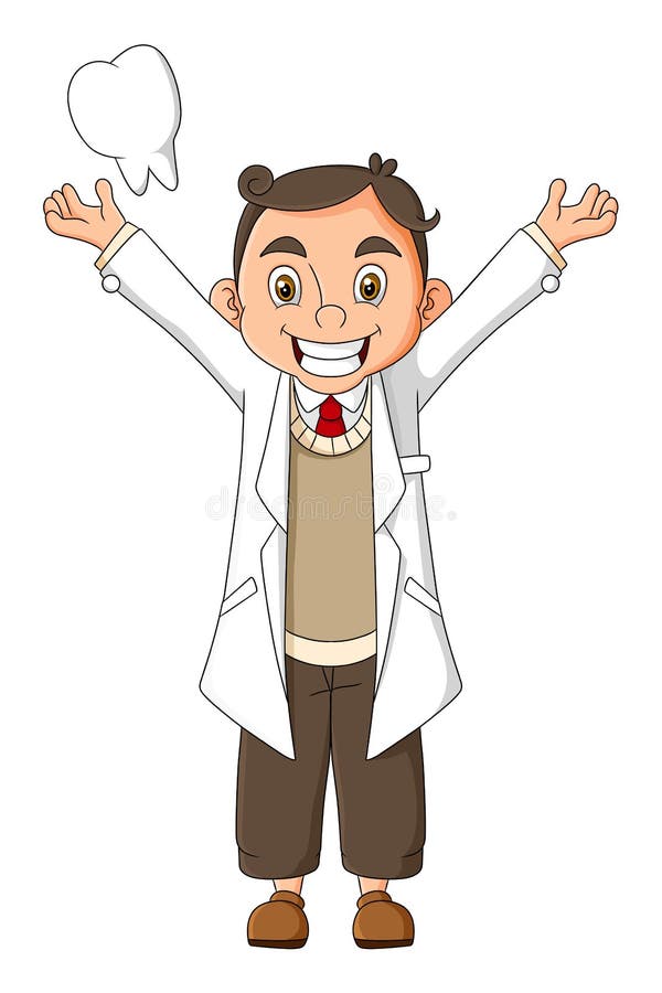 The Happy Dentist Boy with the Excited Expression with the Big Tooth ...