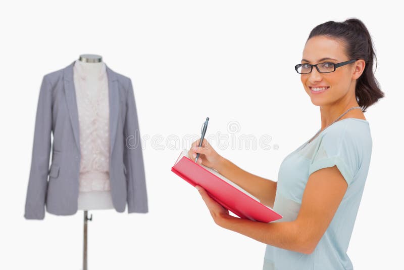 Happy Designer Loving Her Job Stock Image - Image of sitting ...