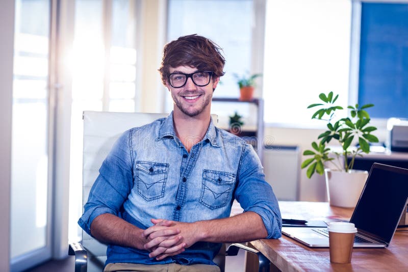 Happy Designer Smiling at Camera Stock Image - Image of furniture ...