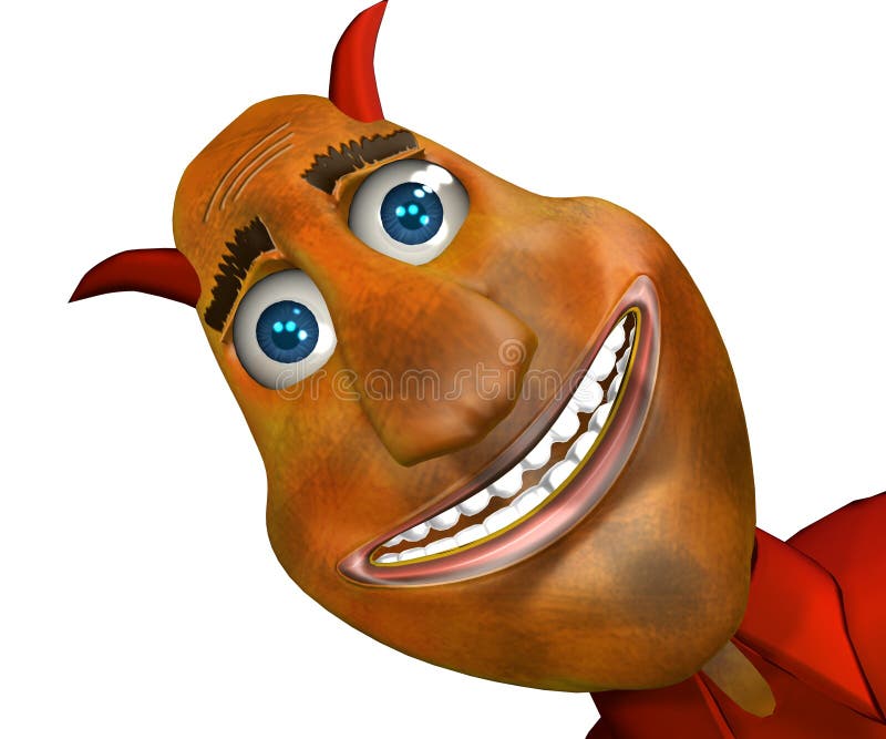Happy devil stock illustration. Illustration of smiling - 3437199