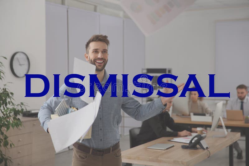 Happy Dismissed Man Throwing Up Paper Sheets at Office Stock Photo ...