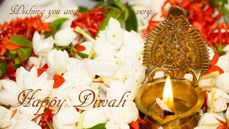 Happy Divali Celebration Greeting Card Design with Copy Space Stock ...