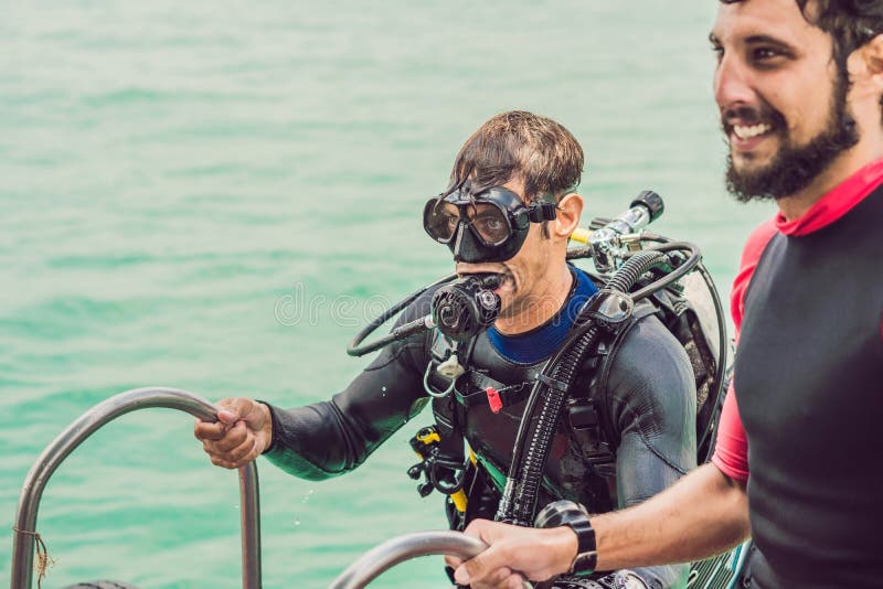 Happy Diver stock image. Image of diving, amusing, portrait - 22228859