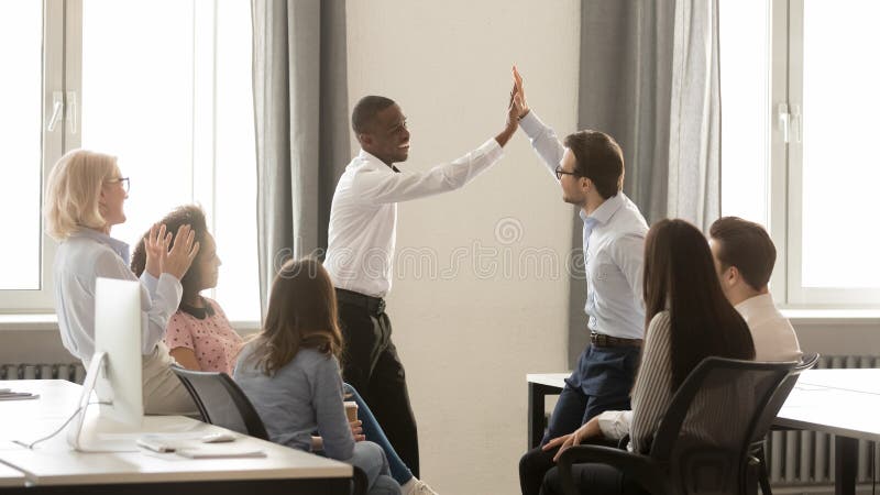 4,234 Office High Five Success Stock Photos - Free & Royalty-Free Stock ...