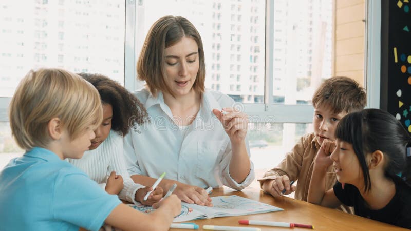 Happy Student and Smart Teacher Drawing and Coloring by Using Marker ...