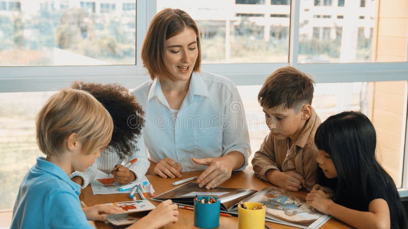Happy Student and Smart Teacher Drawing and Coloring by Using Marker ...