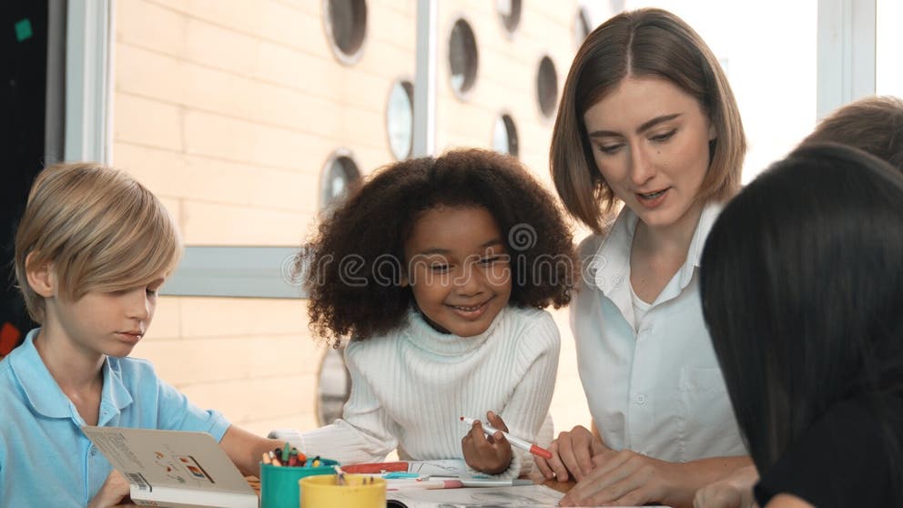 Happy Student and Smart Teacher Drawing and Coloring by Using Marker ...