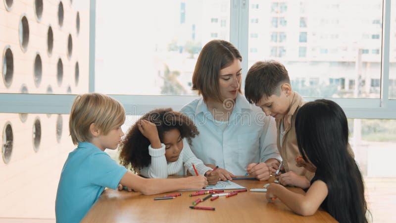 Happy Student and Smart Teacher Drawing and Coloring by Using Marker ...