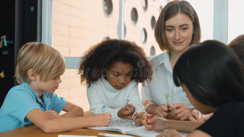 Happy Student and Smart Teacher Drawing and Coloring by Using Marker ...