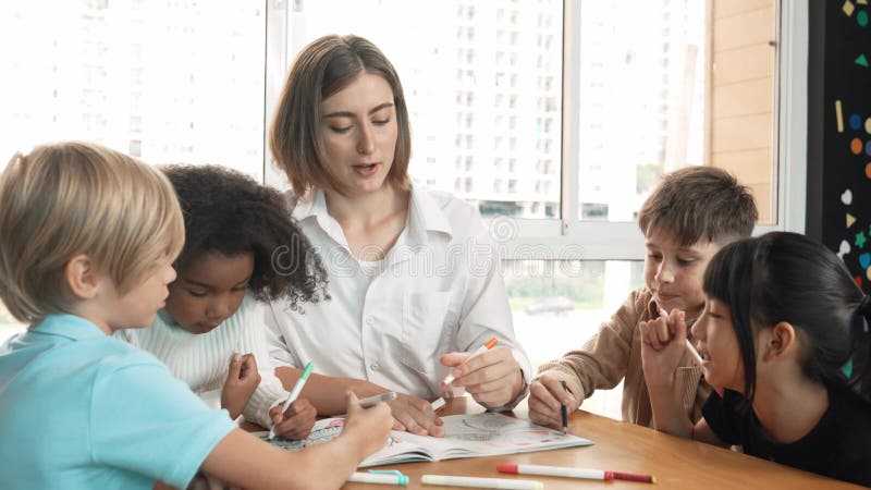 Happy Student and Smart Teacher Drawing and Coloring by Using Marker ...