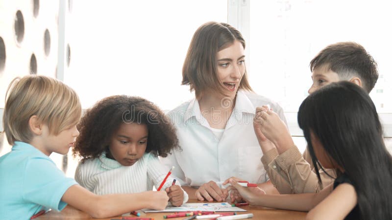 Happy Student and Smart Teacher Drawing and Coloring by Using Marker ...