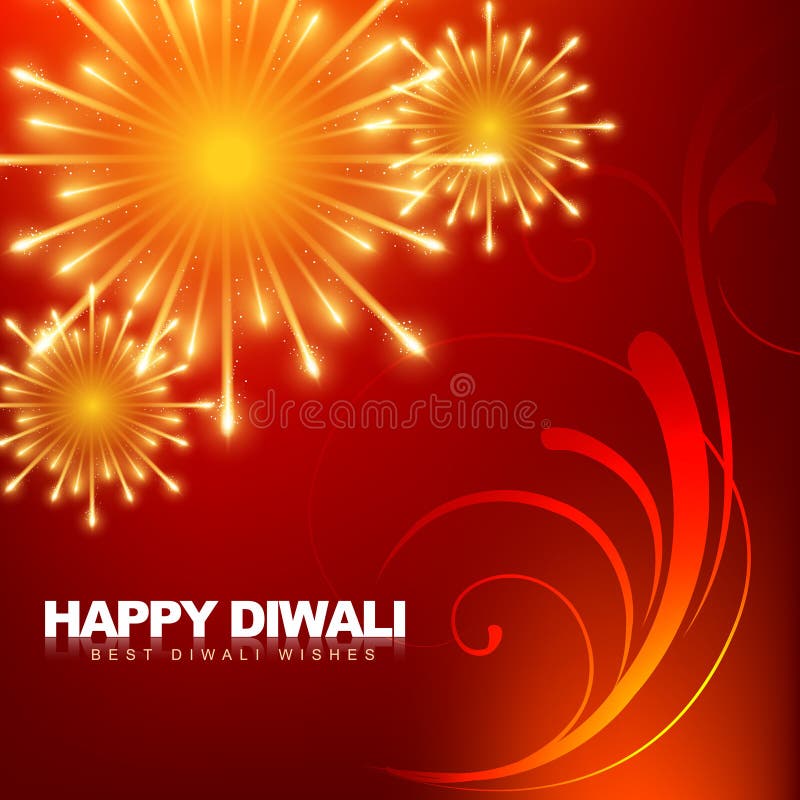 Happy diwali fireworks stock vector. Illustration of flame - 26995662