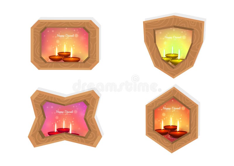 Happy diwali frames stock illustration. Illustration of diwali - 62164774