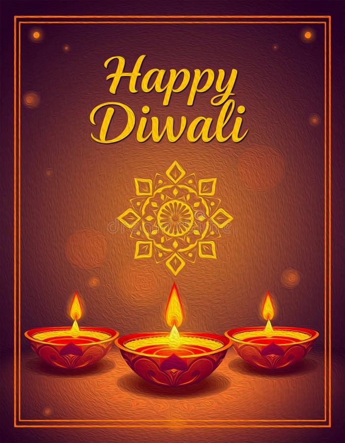 Happy Diwali Illustration. Pattern for Banners, Covers, Greeting Cards ...