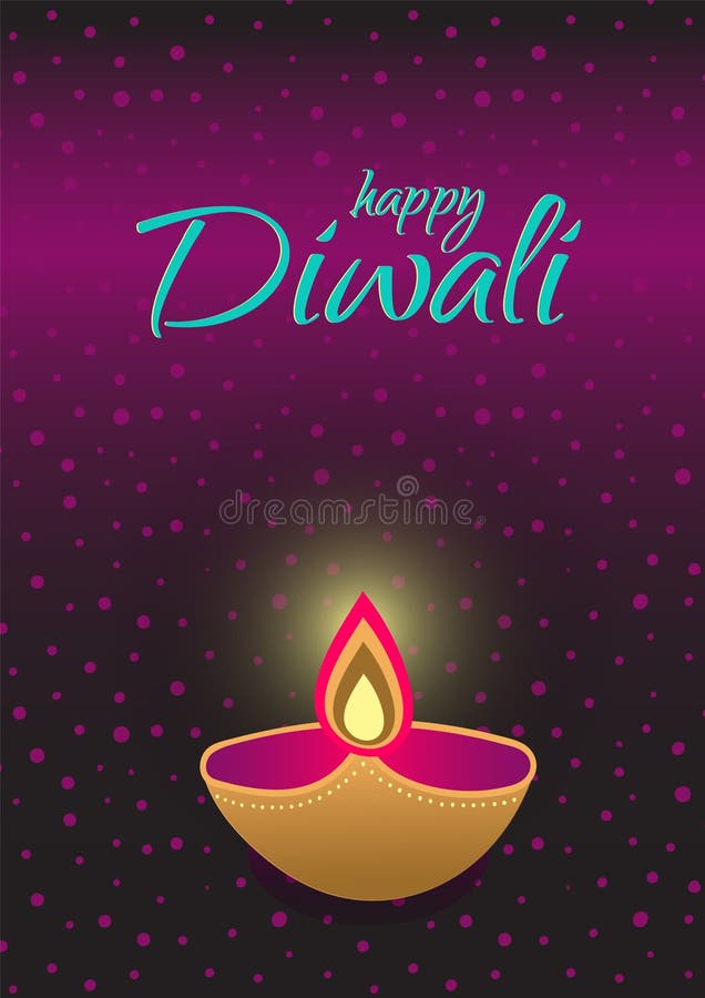 Happy Diwali Vector Abstract Illustration For Indian Festival Of