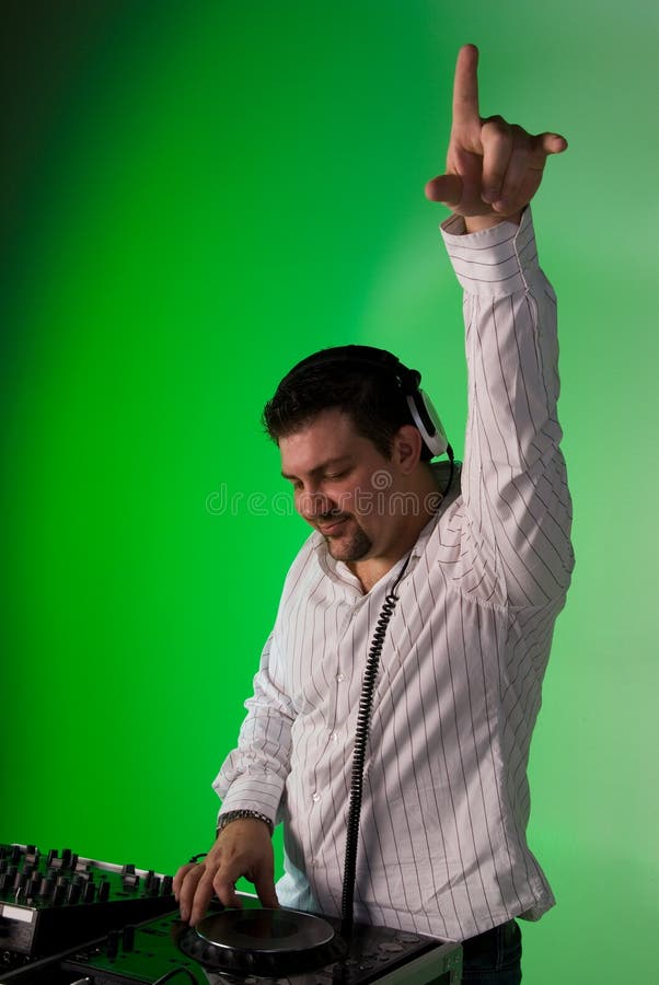 DJ stock photo. Image of male, audio, mixing, casual, headphones - 7538184