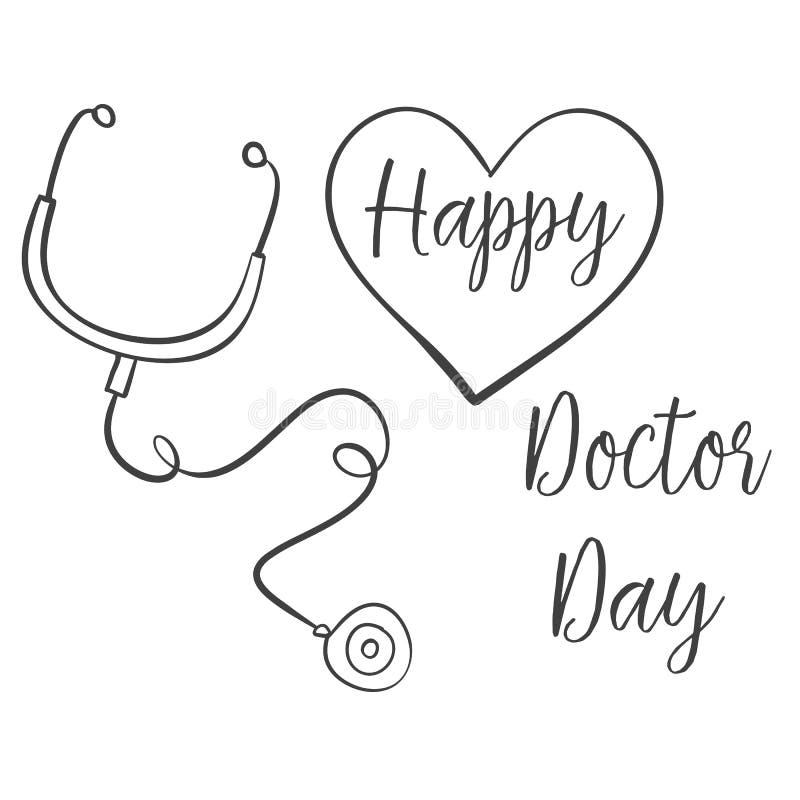 Happy Doctor Day Card Style Stock Vector - Illustration of earth ...
