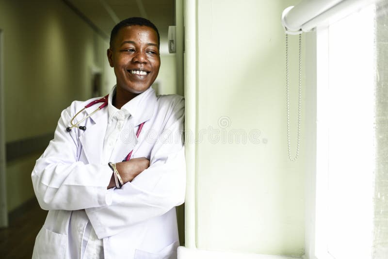 Happy doctor at a hospital stock photo. Image of medicine - 130263878