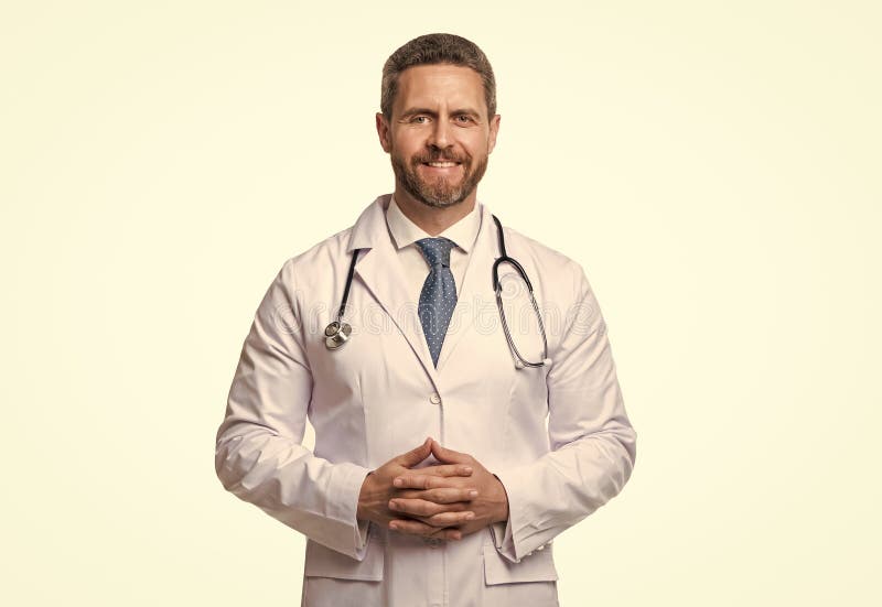 Happy Doctor with Stethoscope. Doctor Isolated on White Stock Image ...