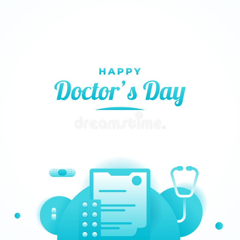 Happy Doctors Day Background Design Stock Vector - Illustration of ...