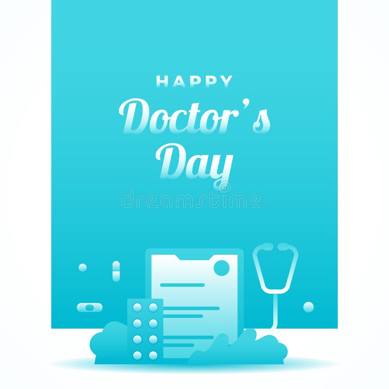Happy Doctors Day Background Design Stock Vector - Illustration of card ...
