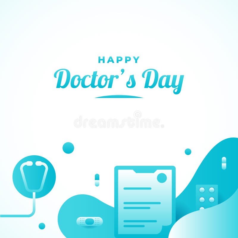 Happy Doctors Day Background Design Stock Vector - Illustration of ...