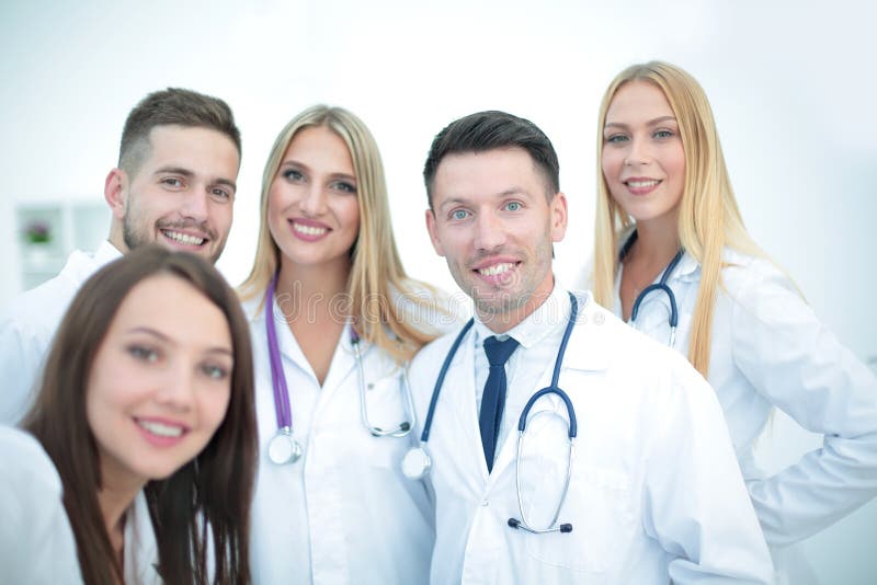 Happy Doctors are Making Selfie Using a Smartphone and Smiling. Stock ...