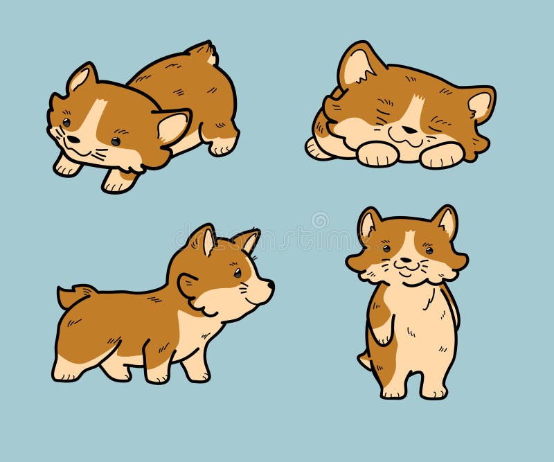 Happy Dog Cartoon of Cute Dog Vector Stock Vector - Illustration of ...