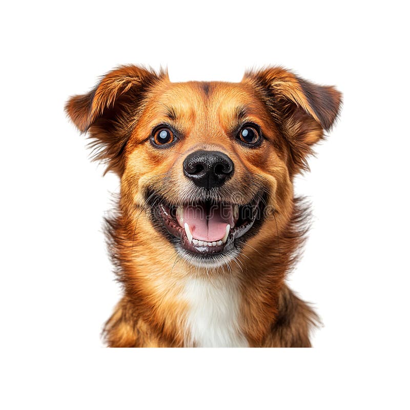 Happy Dog Face Against Transparent Background Stock Illustration ...