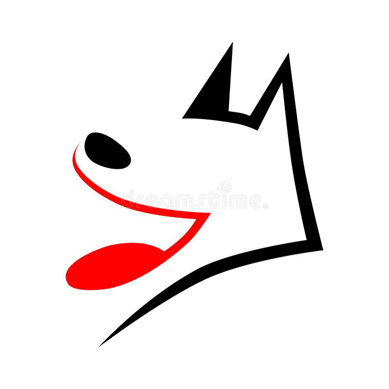 Happy Dog Face on White Backdrop Stock Vector - Illustration of ...