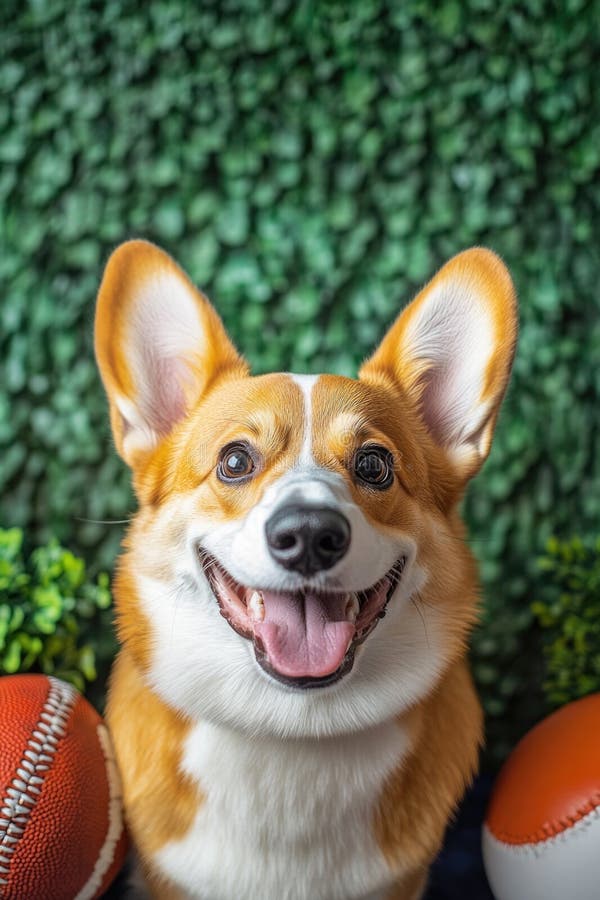 A Happy Dog Playing with a Collection of Balls Stock Photo - Image of ...