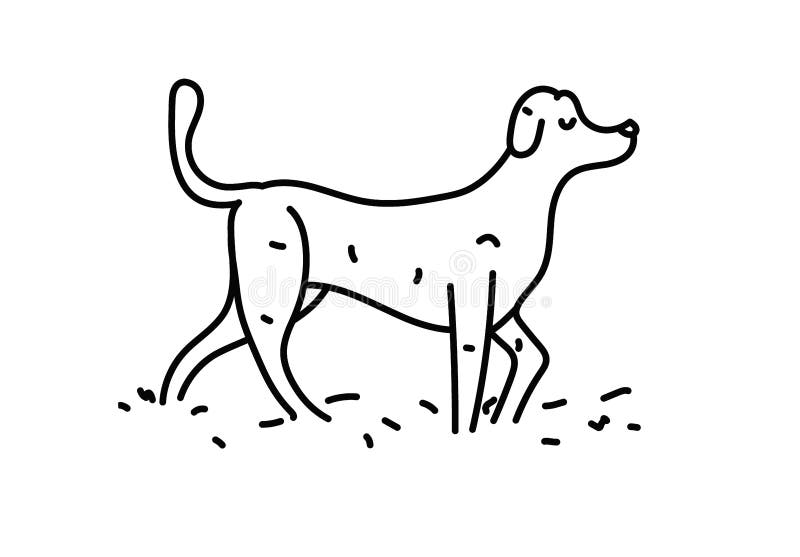 Line Art Walking Dog Stock Illustrations – 1,156 Line Art Walking Dog ...