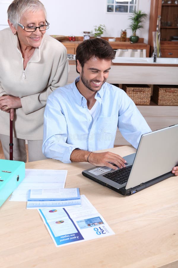 Happy doing accounting stock image. Image of 5560, smiling - 29062879