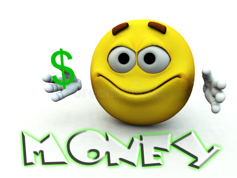 Happy Dollar Guy stock illustration. Illustration of circle - 2778441