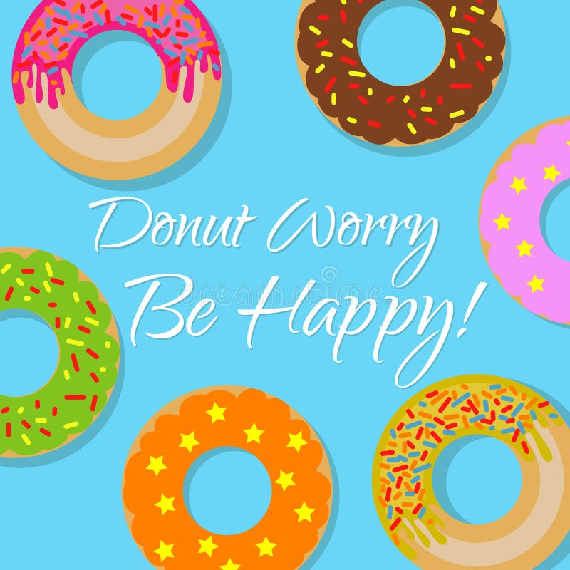 Happy donut day banner stock vector. Illustration of food - 91496508