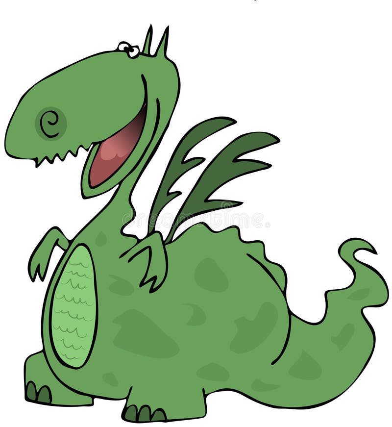 Happy dragon stock illustration. Illustration of reptile - 25517367