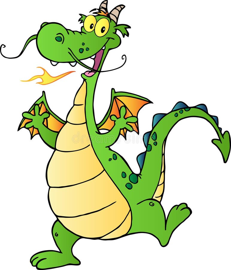Happy Dragon Cartoon Character Stock Vector - Illustration of dragon ...