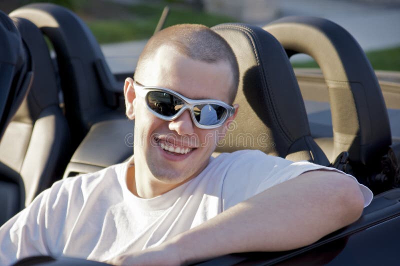 Happy driver stock photo. Image of teenager, driving, glasses - 9424382