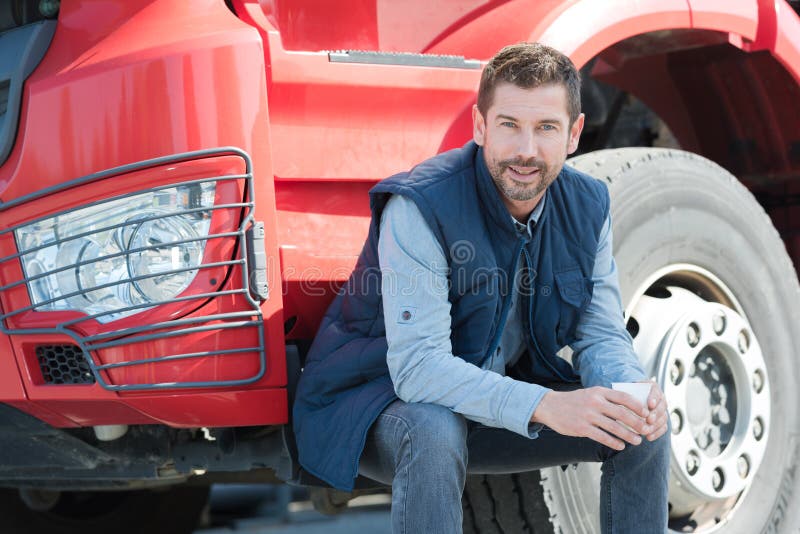Happy Man Next To Building Construction Reinforced Concrete Structure ...