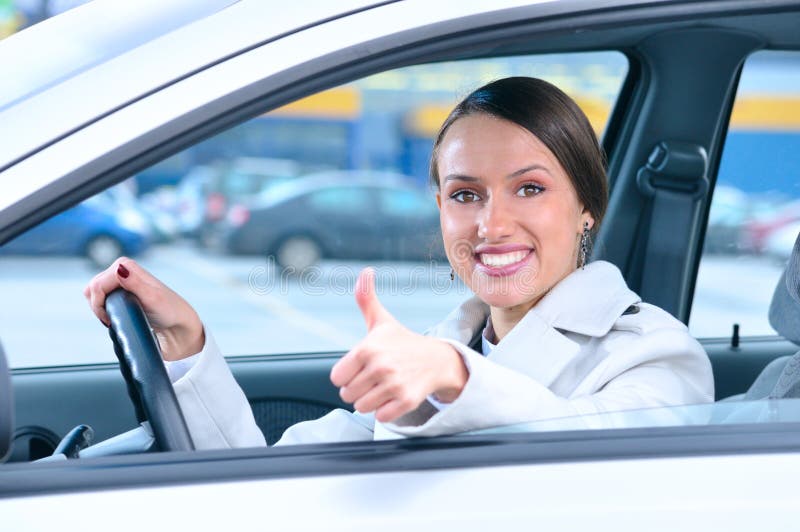 Happy Driver is Showing a Thumb Stock Image - Image of copy, good: 17208399